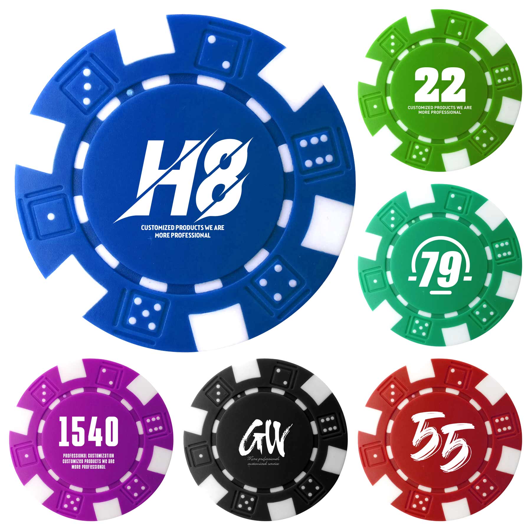 Double-sided Custom ABS Poker Chips