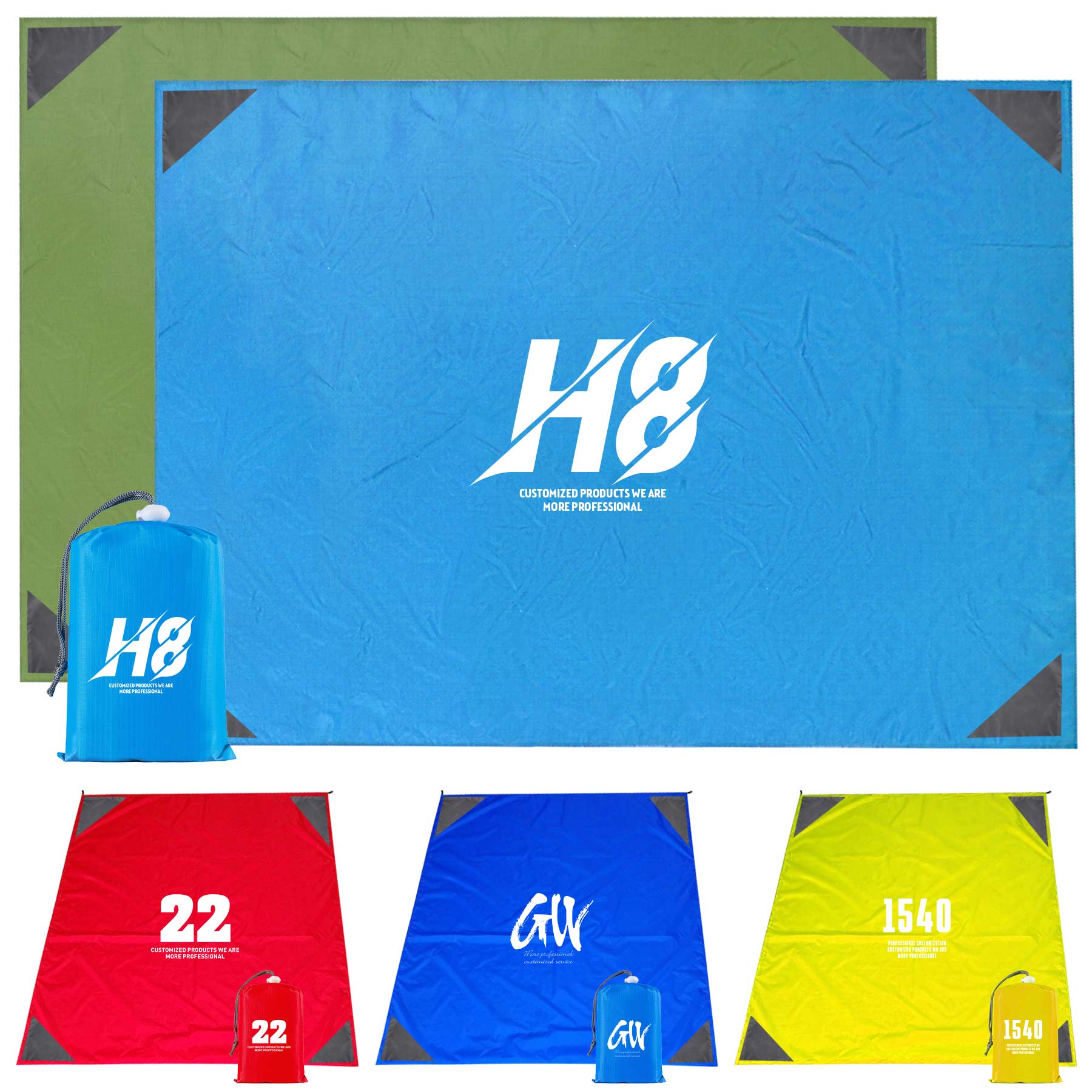 Mini Picnic Blanket With 4 Ground Pegs