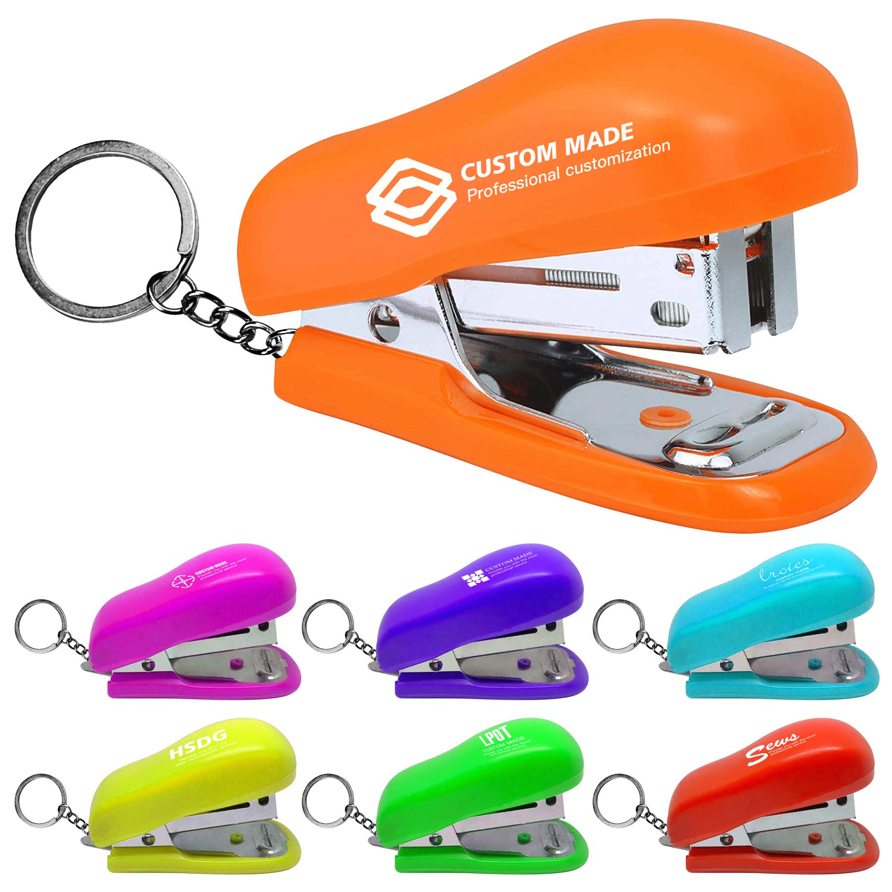 Mini Stapler Key Chain with Staple