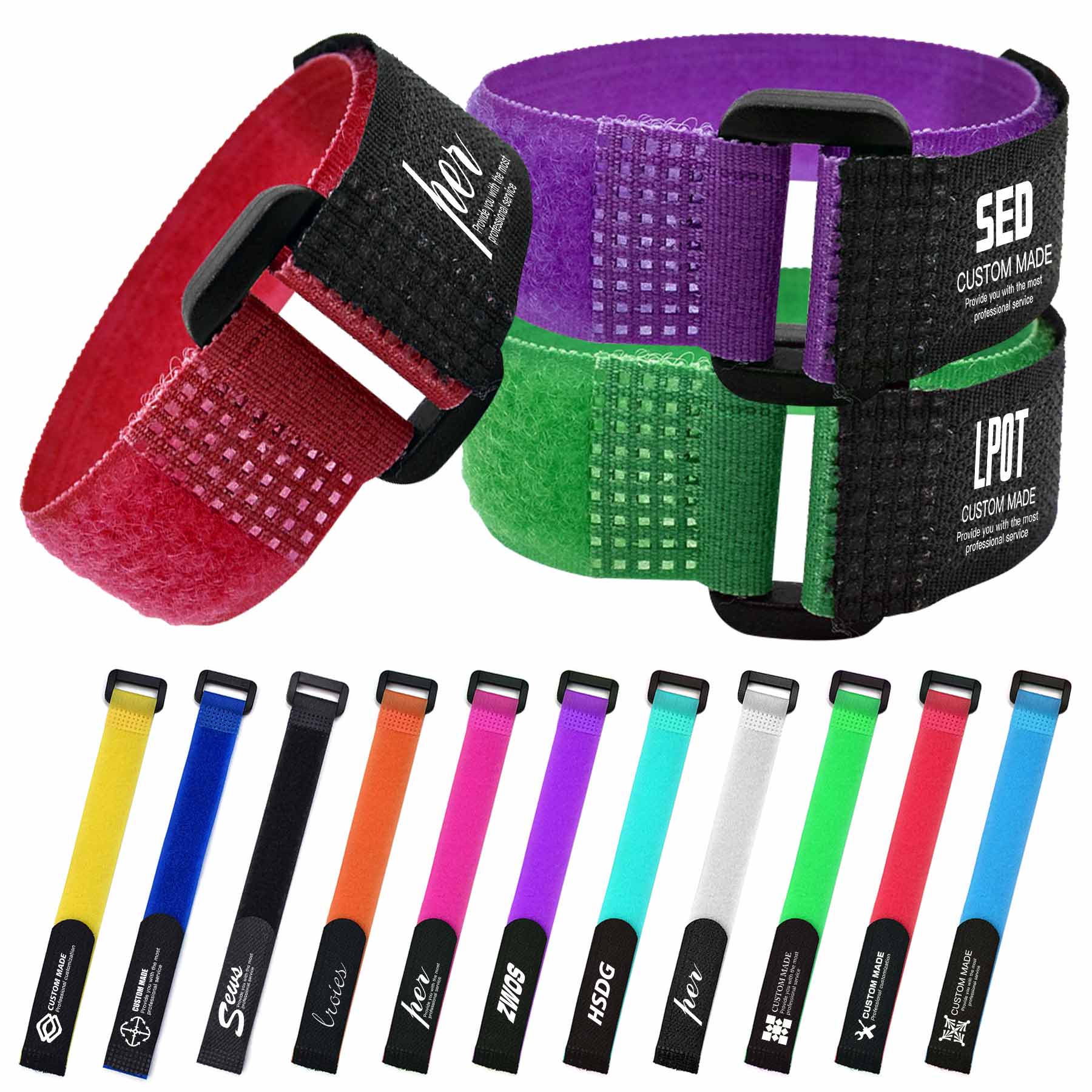 Multi-Purpose Velcro Cable Ties with Buckle